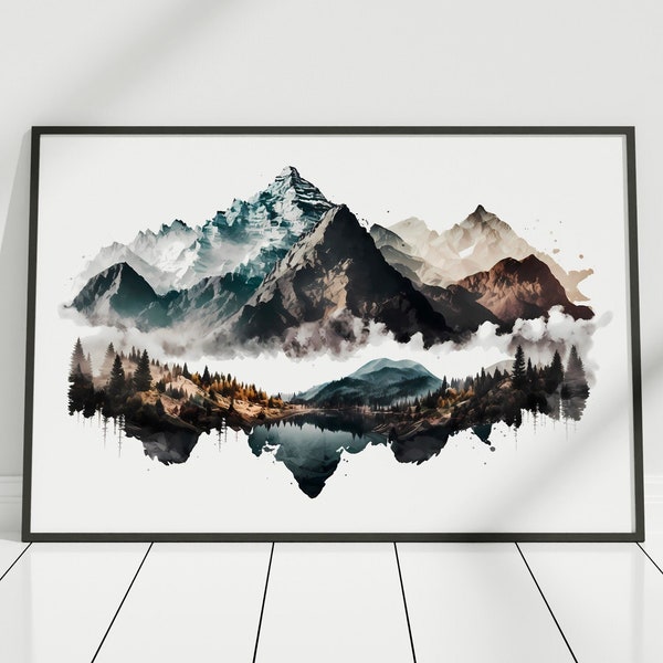 Mountain Poster - Etsy