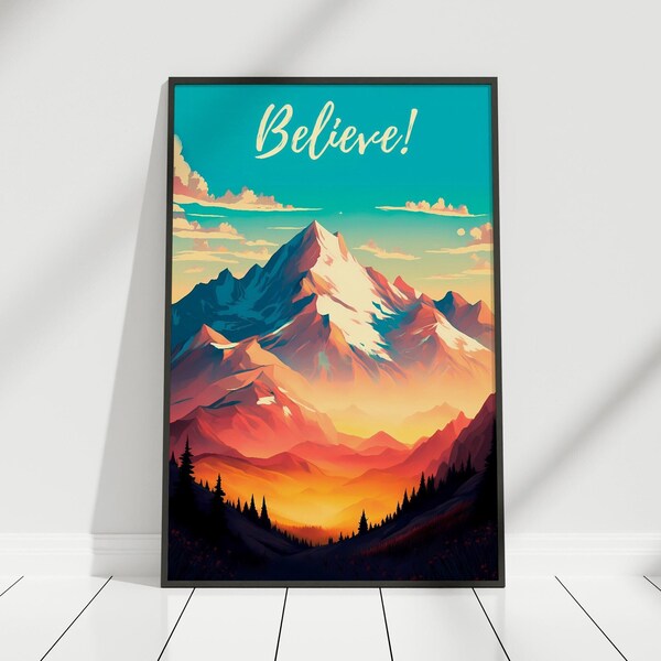 Believe Poster - Etsy