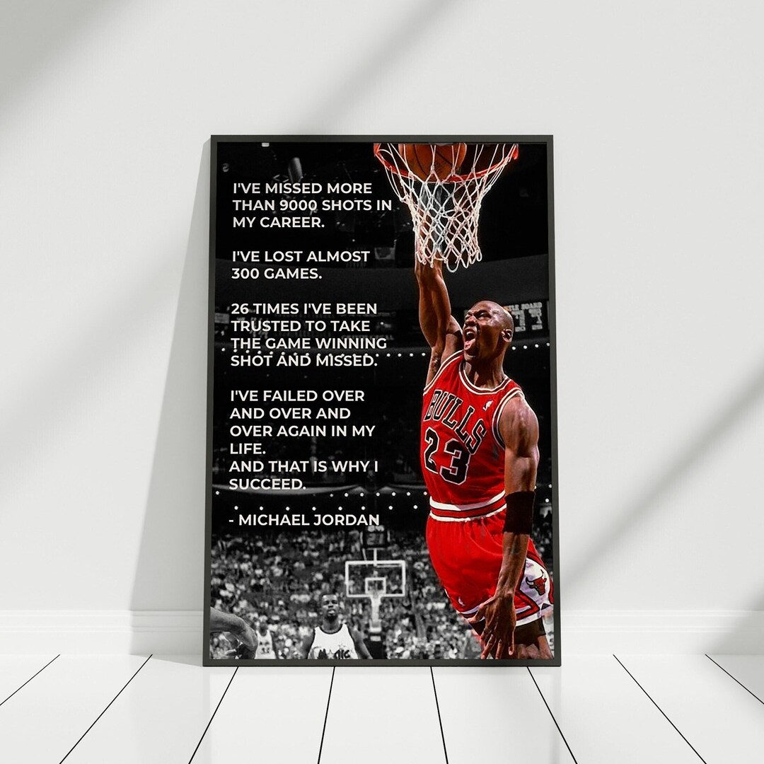 Michael Jordan Poster Motivation Poster Michael Jordan - Etsy
