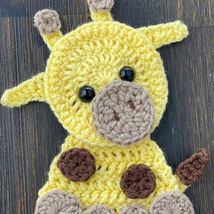 Giraffe Applique, Crochet Giraffe Applique, Premade Giraffe Applique ...
