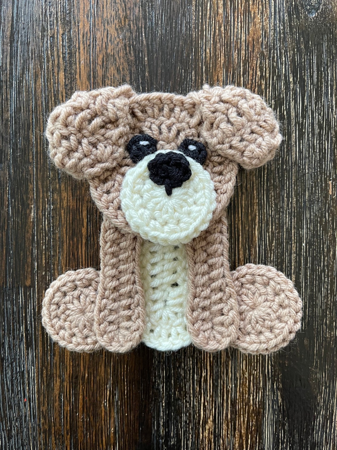 Dog Applique, Crochet Puppy Applique, Premade Labrador Retriever Dog ...