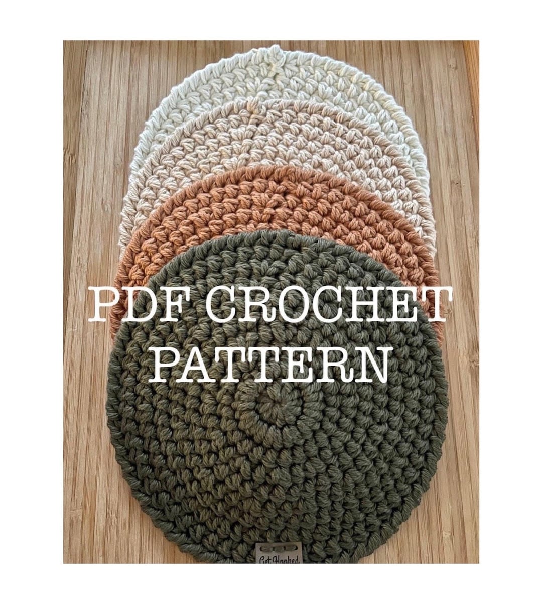 Rustic Round Trivet Crochet Pattern, Farmhouse Hot Pad Crochet Pattern ...