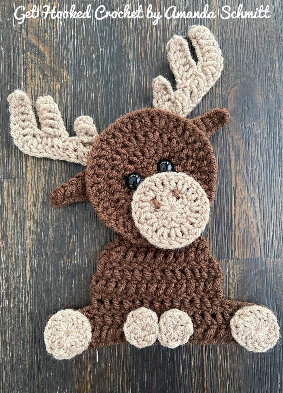 Moose Applique Crochet Moose Applique Premade Moose - Etsy