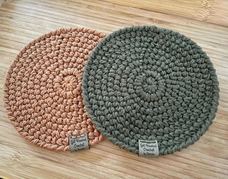 Farmhouse Trivet Round Crochet Trivet Crochet Hot Pad - Etsy