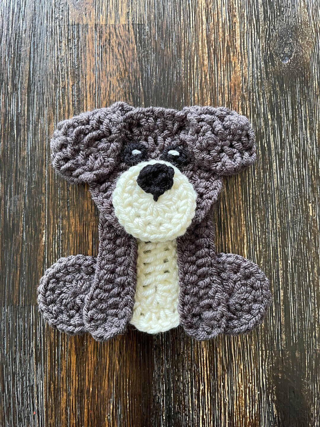 Dog Applique, Crochet Puppy Applique, Premade Labrador Retriever Dog ...