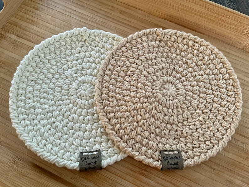 Farmhouse Trivet Round Crochet Trivet Crochet Hot Pad | Etsy