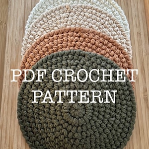 Rustic Round Trivet Crochet Pattern, Farmhouse Hot Pad Crochet Pattern ...