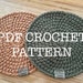 Rustic Round Trivet Crochet Pattern, Farmhouse Hot Pad Crochet Pattern ...