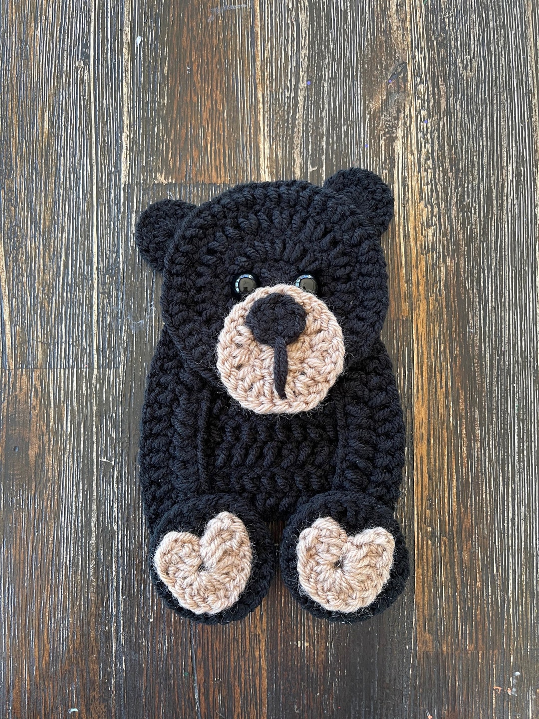 Bear Applique, Teddy Bear Crochet Applique, Premade Bear Applique, Baby ...