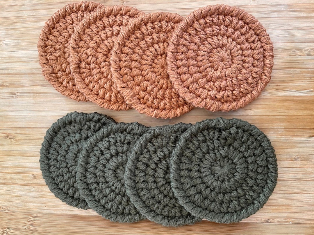 Farmhouse Coaster Set, Modern Cotton Coasters, Handmade Crochet ...