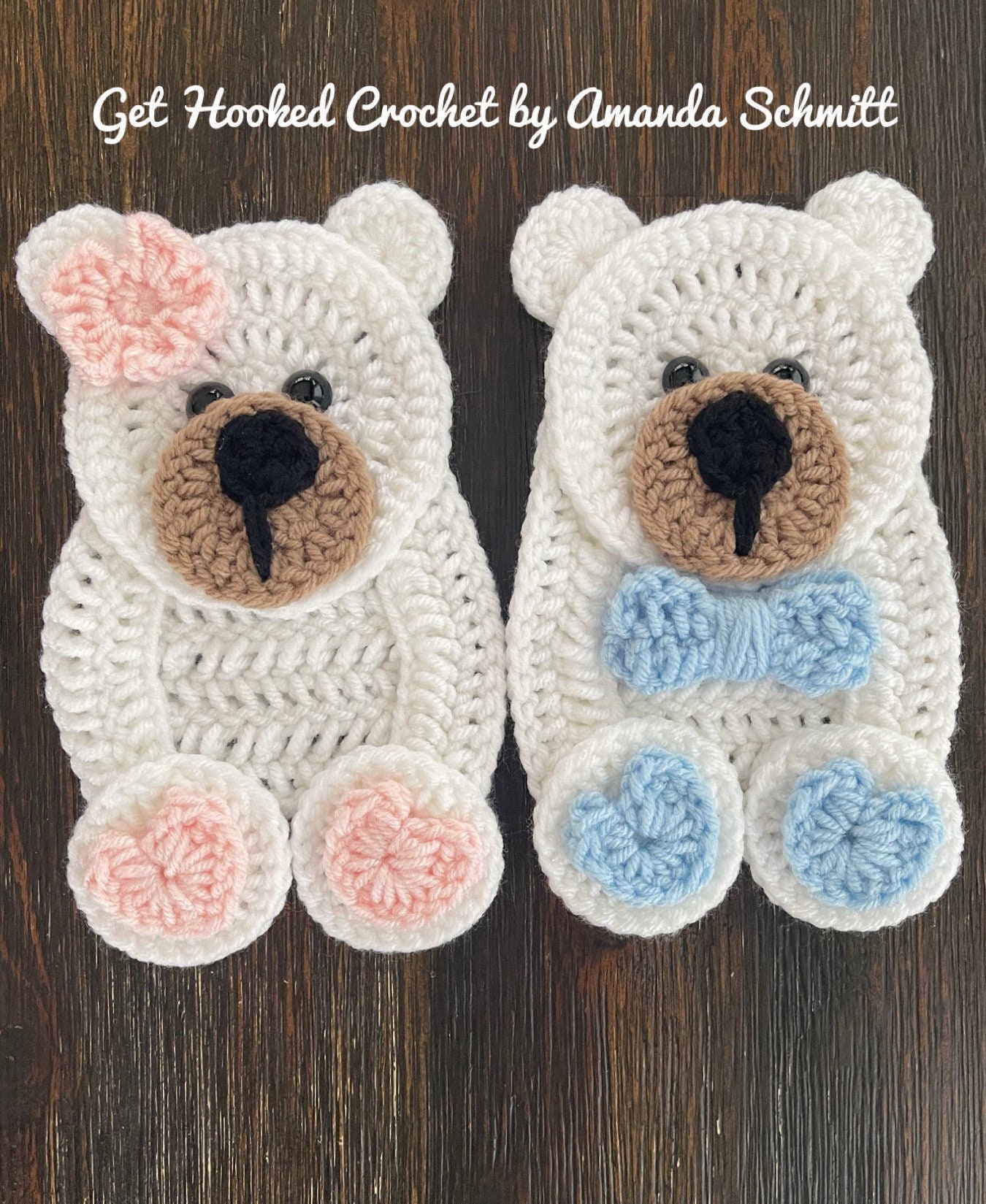 Bear Applique, Teddy Bear Crochet Applique, Premade Bear Applique, Baby ...