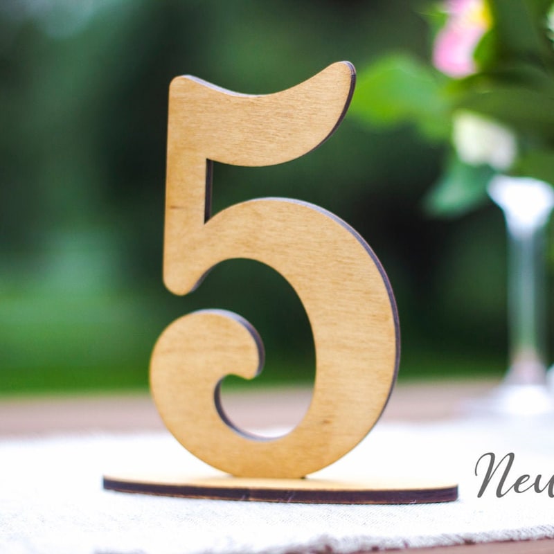 Wood Table Numbers - Etsy