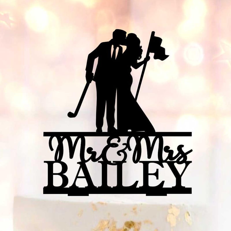Groom Golfing Cake Topper - Etsy