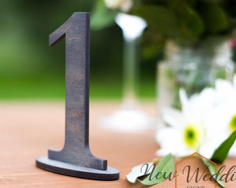 Wood table numbers | Etsy