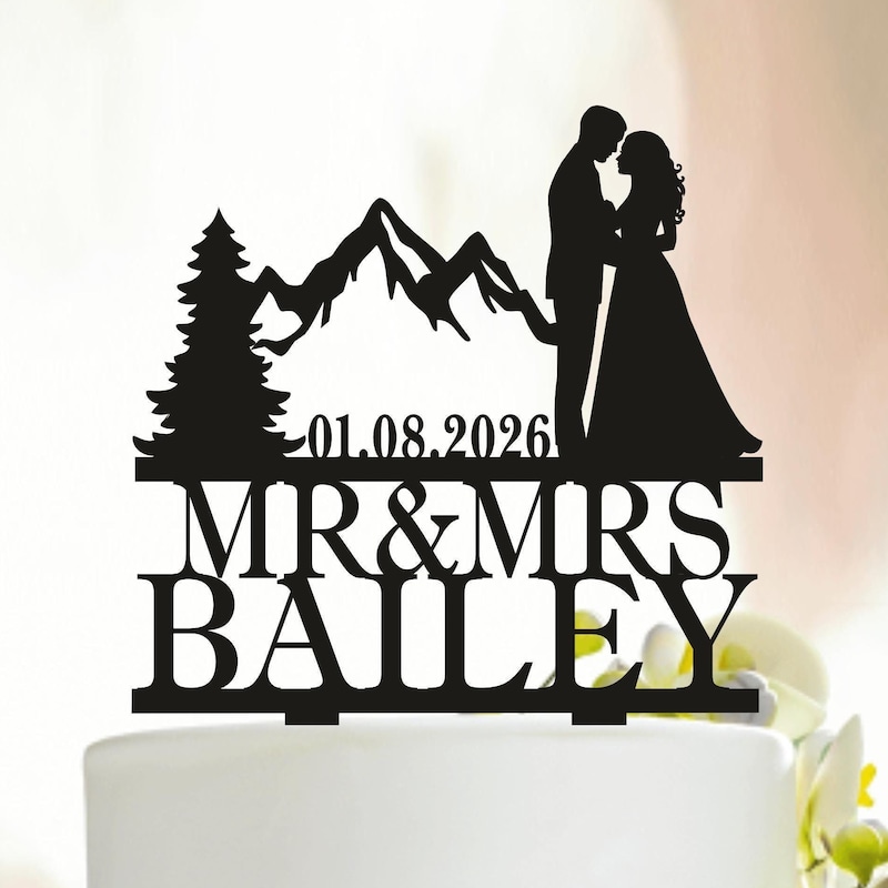 Mountain Cake Topper - Etsy