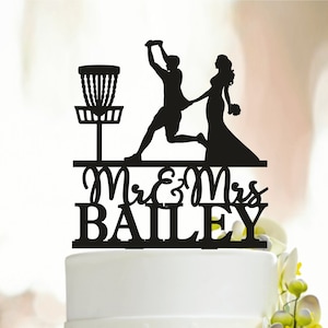Frisbee Golf Wedding Cake Topper, Frisbee Wedding Cake Topper, Disc ...
