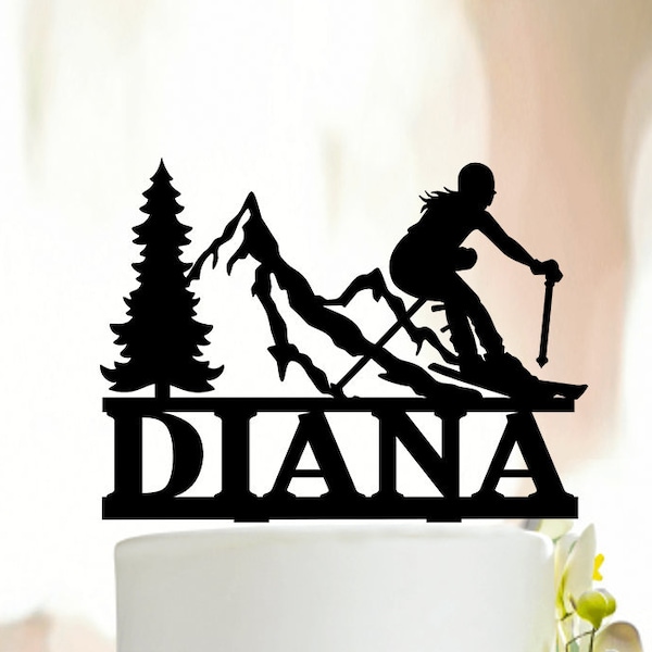 Ski Cake Topper - Etsy
