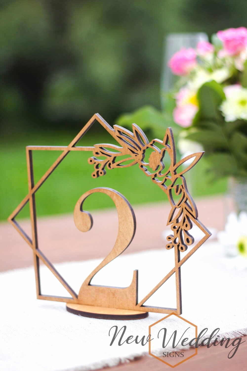 Table Numbers Geometric table numbers Wedding Table Numbers | Etsy