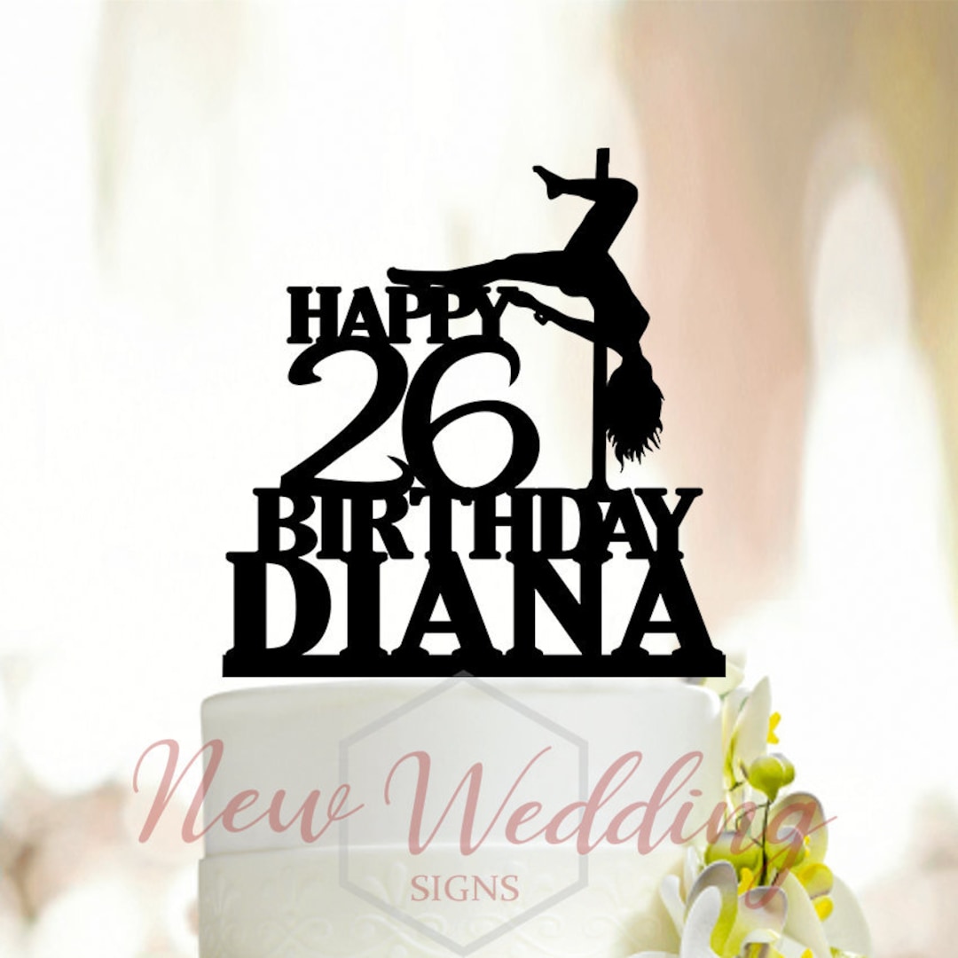 Personalized Pole Dancer Cake Topper,pole Dancer Birthday Cake Topper ...