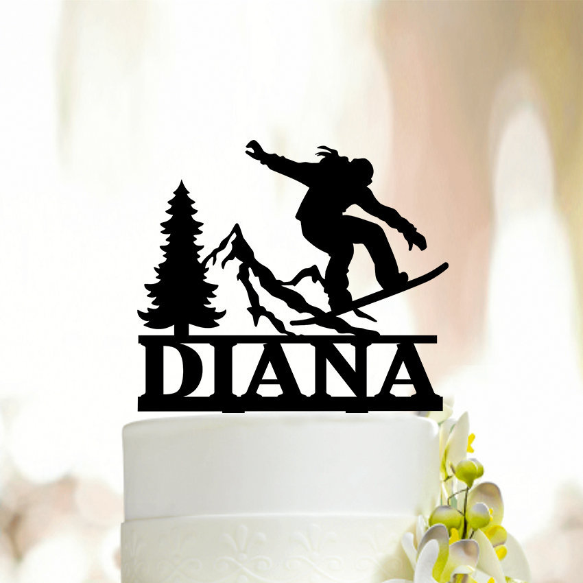 Snowboard Cake Topper,snowboard Birthday Cake Topper,personalized ...