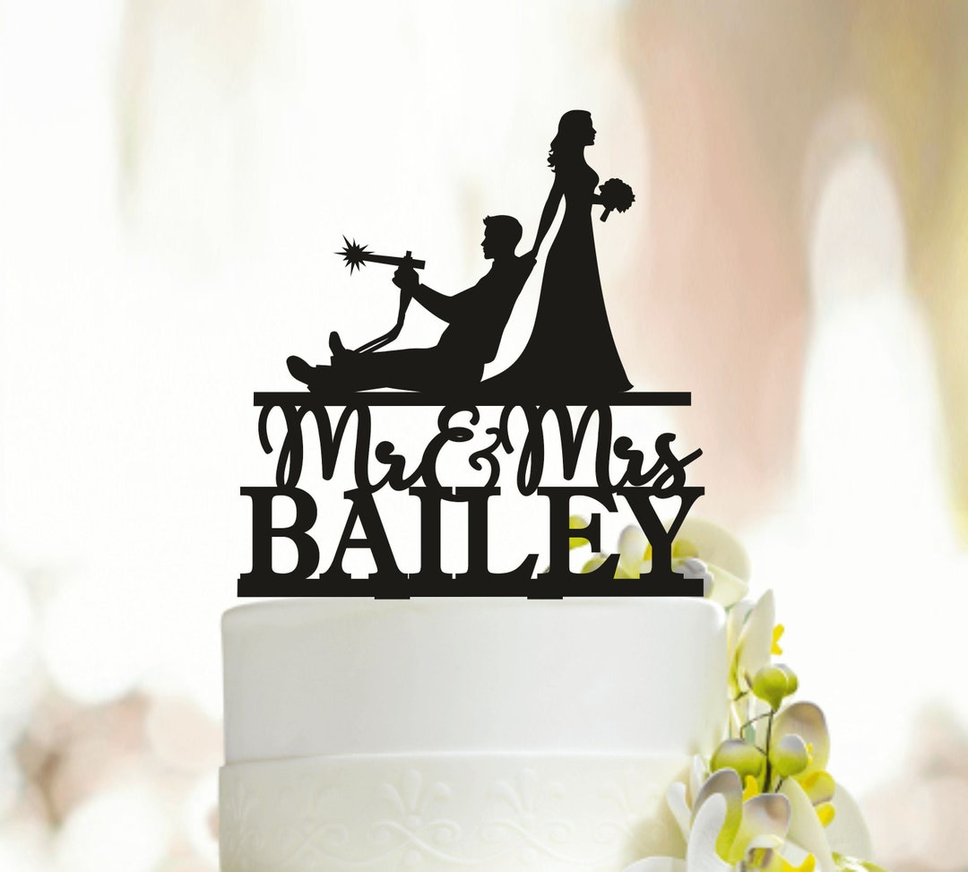 Welder and Bride Wedding Cake Topper, Professional Welder Cake Topper ...