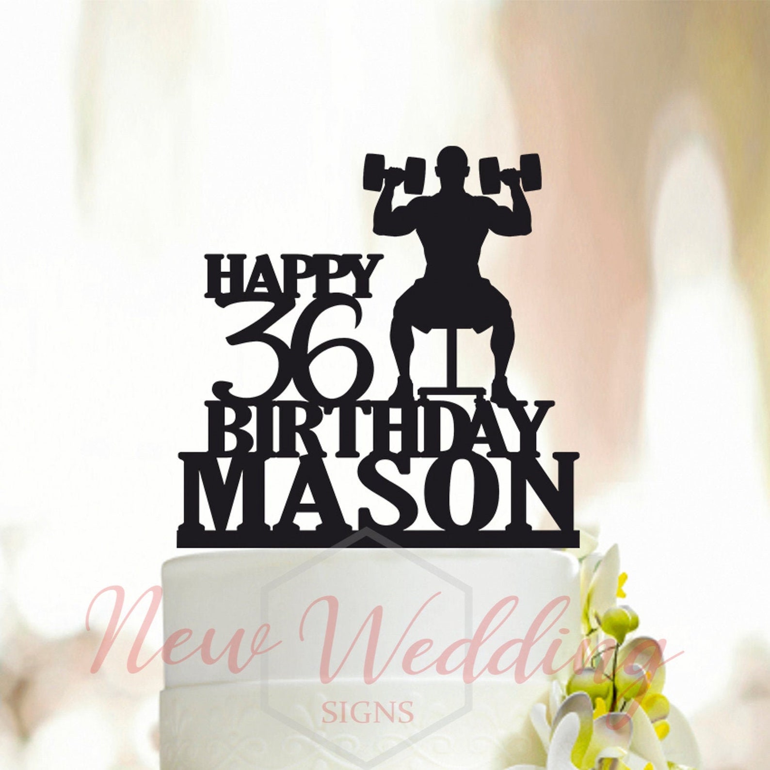 Personal Trainer Cake Topperweight Training Cake Toppercoach | Etsy