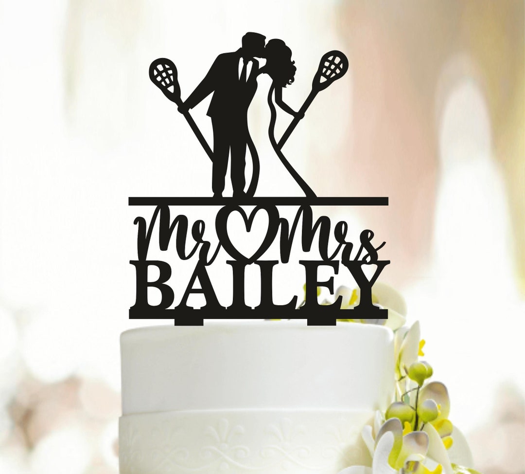 Lacrosse Wedding Cake Topper, Lacrosse Player Cake Toppers, Lacrosse ...