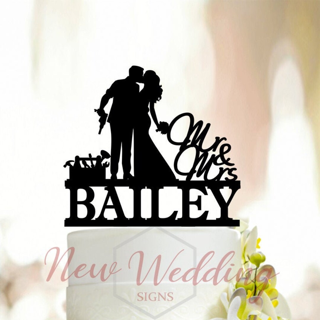 Builder Cake Topper, Mechanic Topper, Plumber Personalized Cake Topper ...