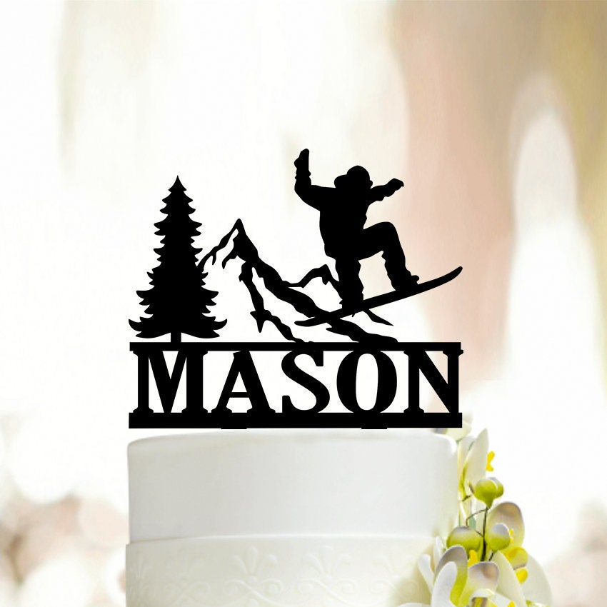 Snowboard Cake TopperSnowboard Birthday Cake | Etsy