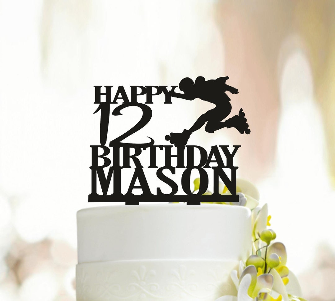 Roller Skate Birthday Cake Topper, Glow Birthday Party, Rollerskate ...