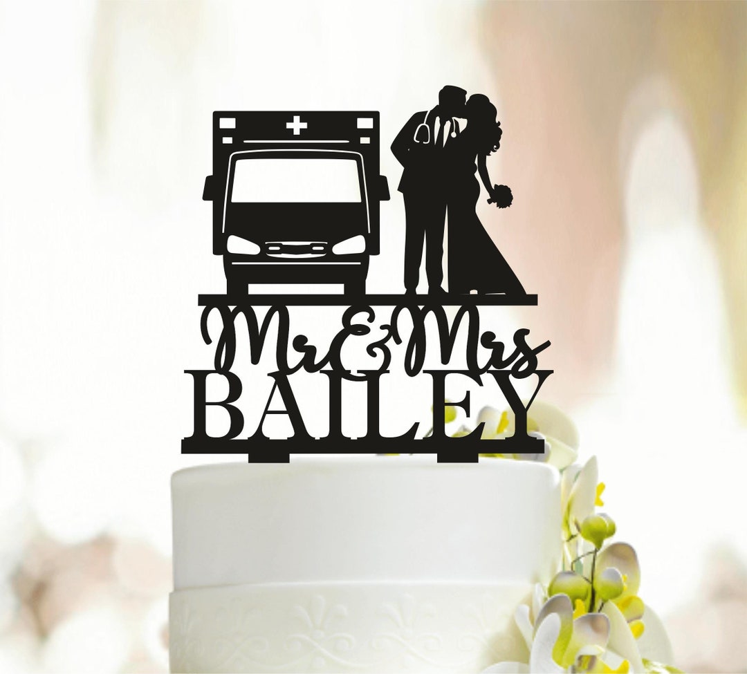 Ambulance Wedding Cake Topper, Doctor Wedding Cake Topper, Nurse Cake ...