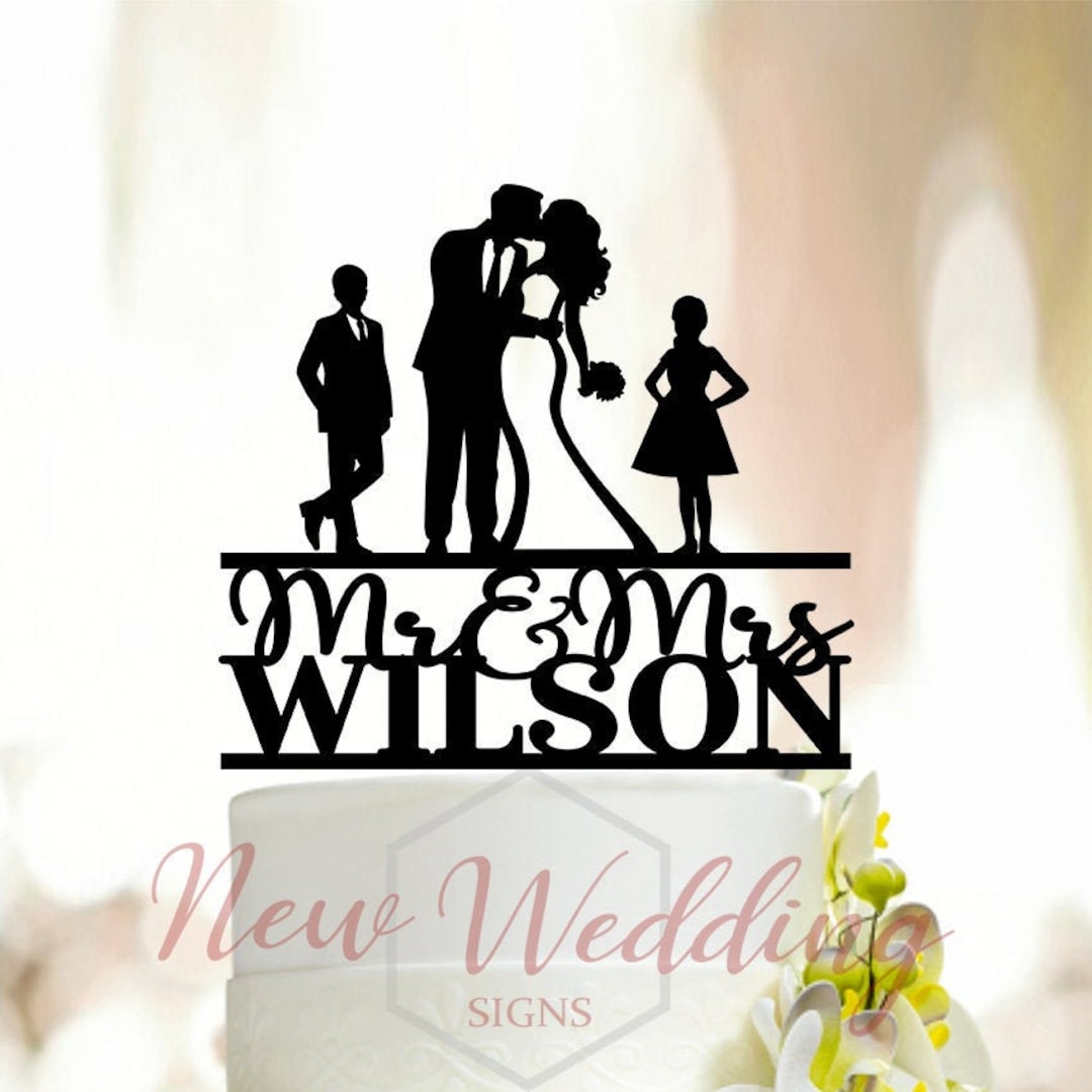 Family Cake Topper,wedding Cake Topper With Children,family Cake ...