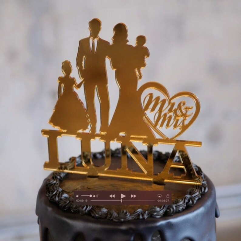 Custom Cake Topper SVG Wedding Cake Topper SVG File Instant - Etsy