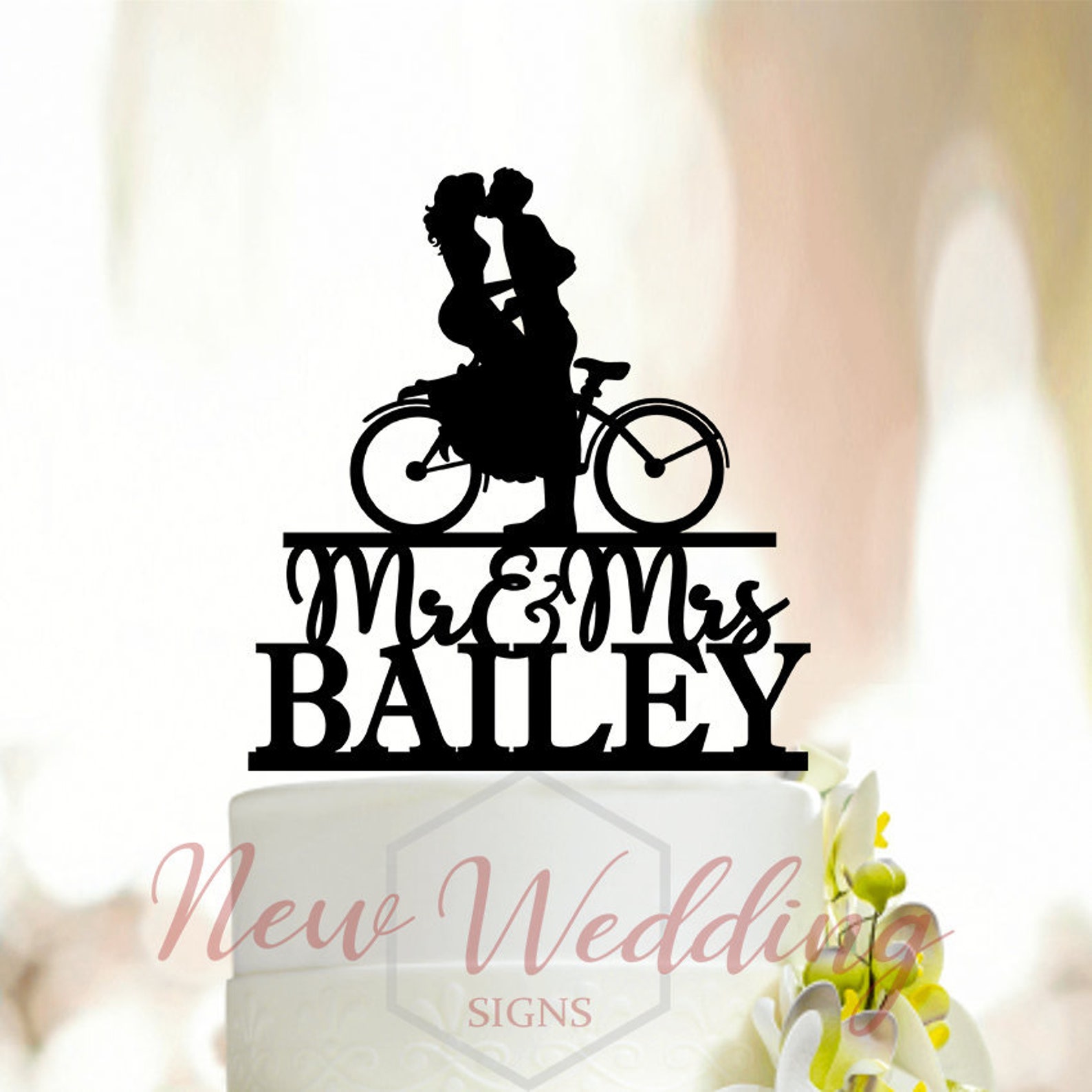 Bicycle Cake Topperbicycle Wedding Cake Topperbike Cake | Etsy
