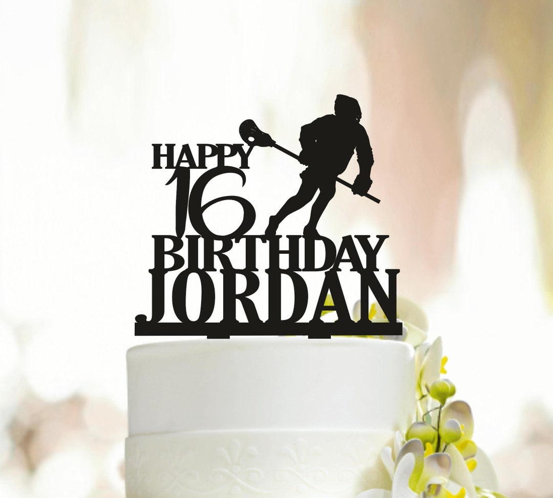 Lacrosse Birthday Cake Topper, Lacrosse Player Birthday Party ...