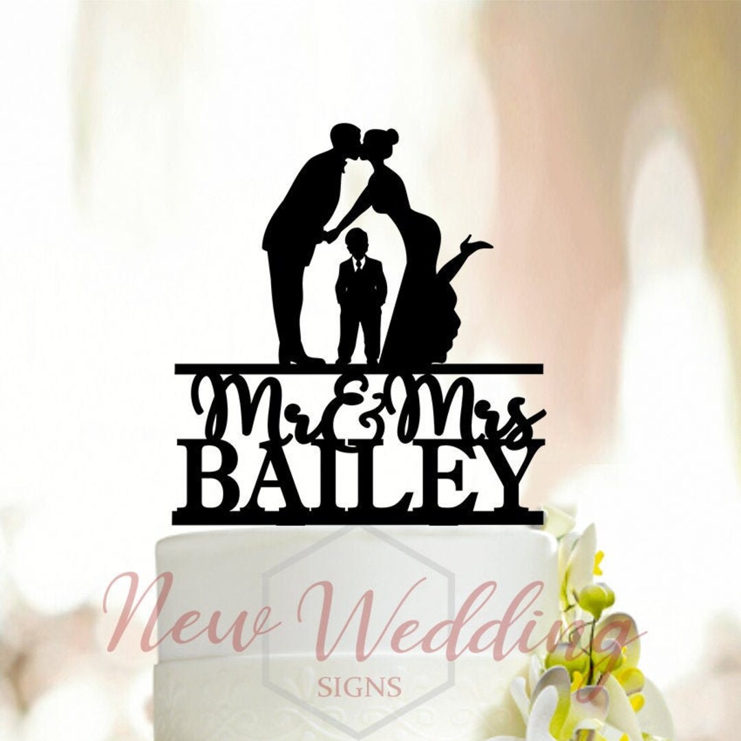 Family Cake Topper With Kids, Wedding Cake Topper, Couple Cake Topper ...