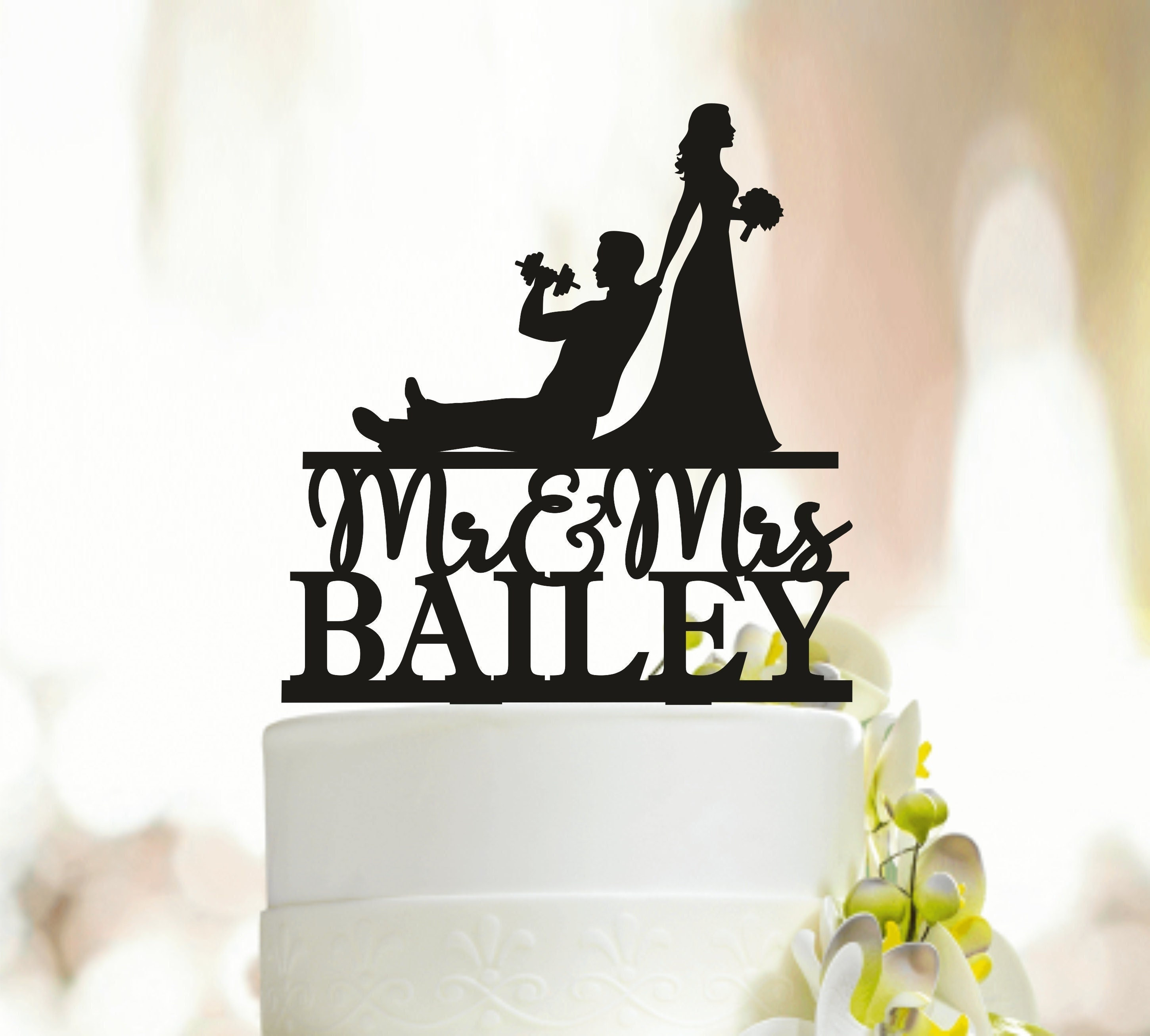 Crossfit Wedding Cake Topper Weight Lifting Wedding Cake | Etsy