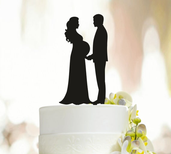 Pregnant Cake Topper Pregnant Cake Topper With Dog Family - Etsy