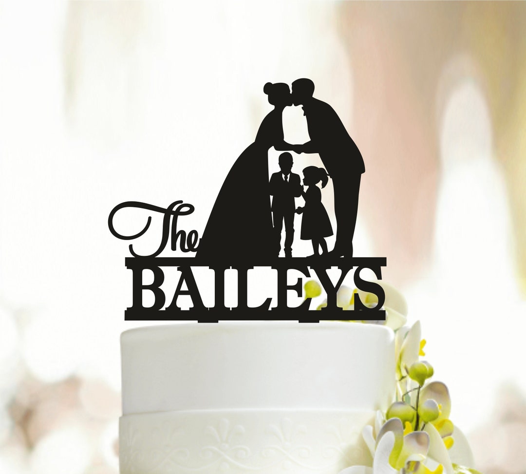 Family Cake Topper,wedding Cake Topper With Children,family Cake ...