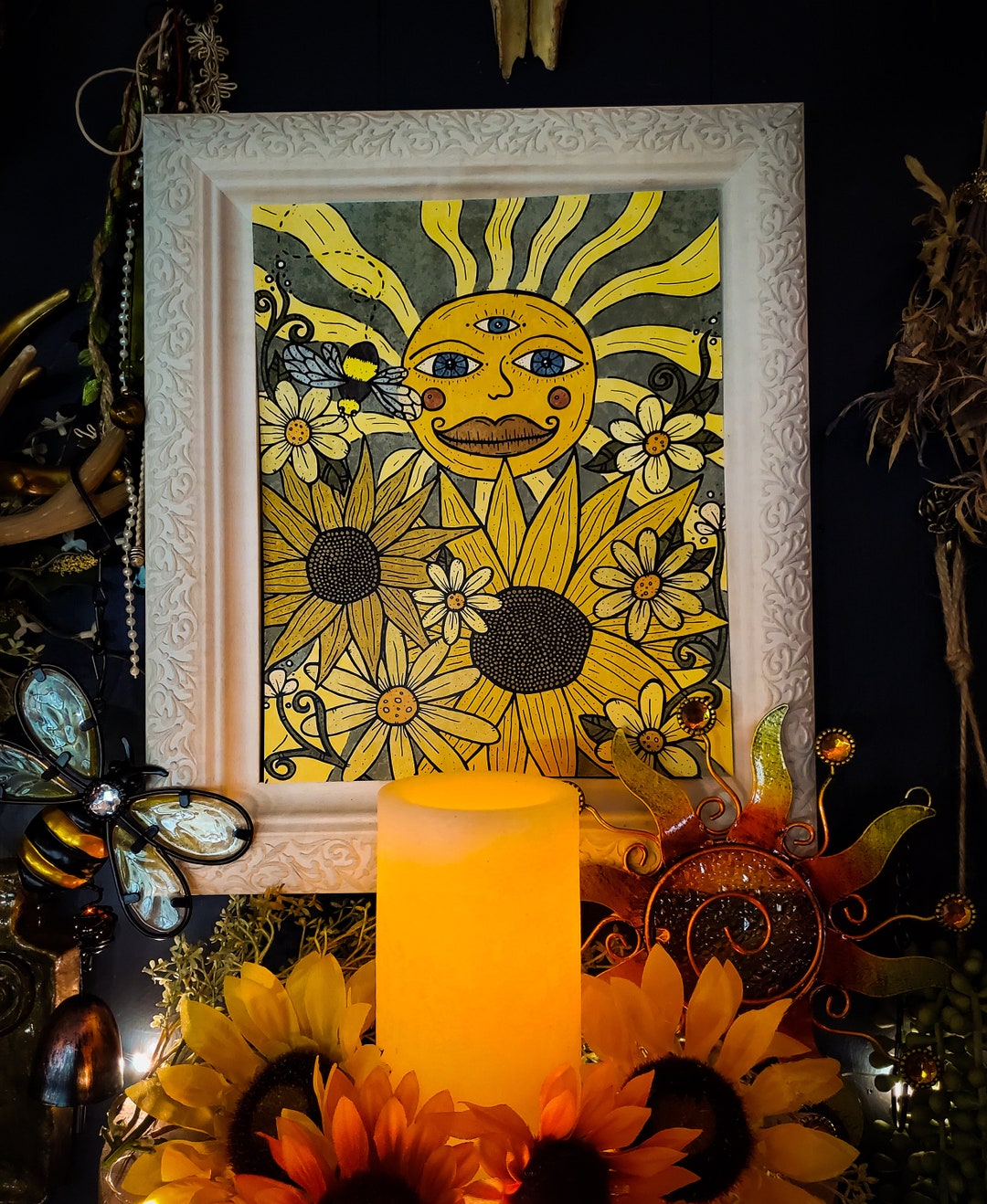 Litha Summer Solstice Midsummer Wheel of the Year Art Print - Etsy