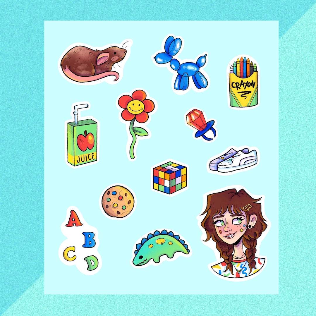Kidcore Sticker Sheet Aesthetic Collection - Etsy