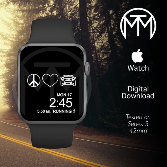 Peace Love MINI front Mini Motor Tees Apple Watch Face Apple - Etsy