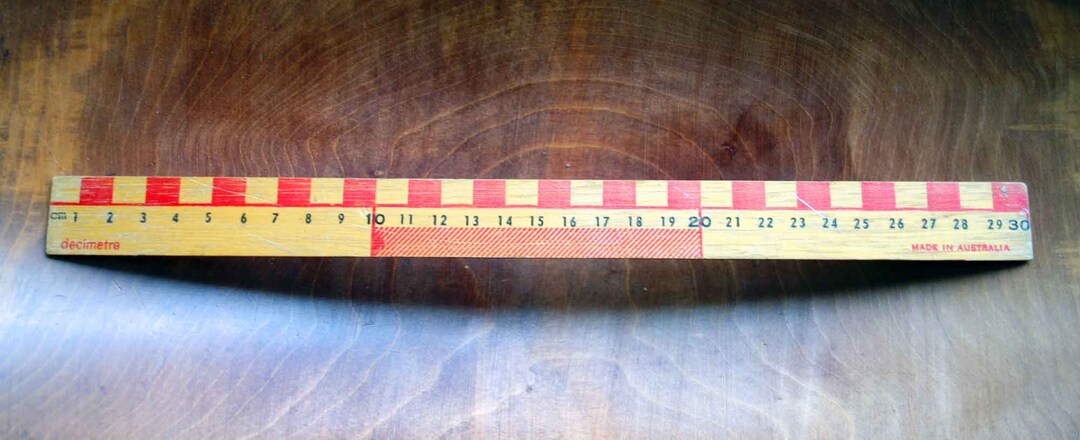 Vintage Wooden Centimeter Ruler Made in Australia - Etsy