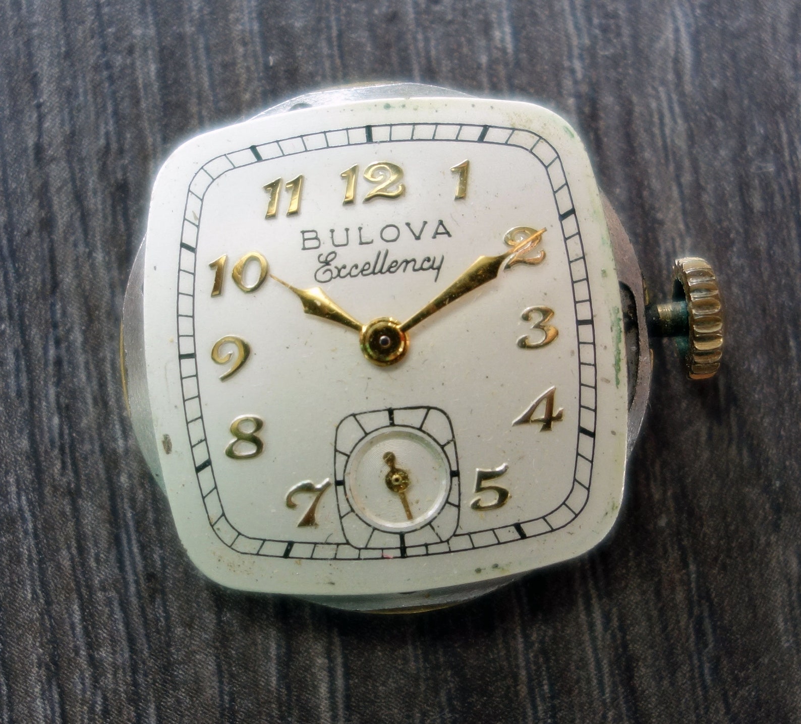 Vintage SERVICED BULOVA Excellency Art Deco Men's Mechanical Wristwatch ...