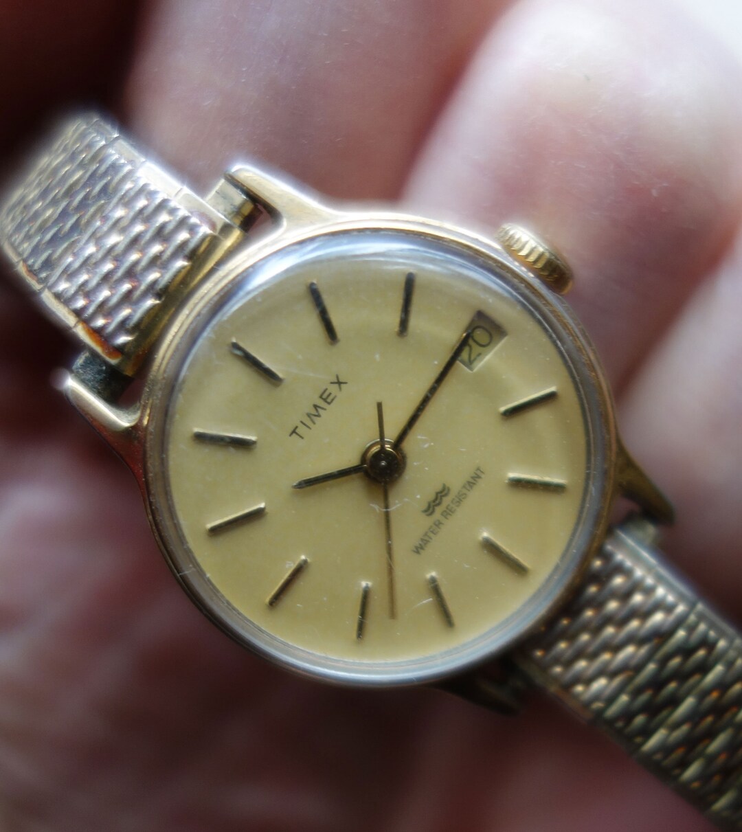 Vintage TIMEX Mechanical Ladies' Watch, Water Resistant, Date Function ...