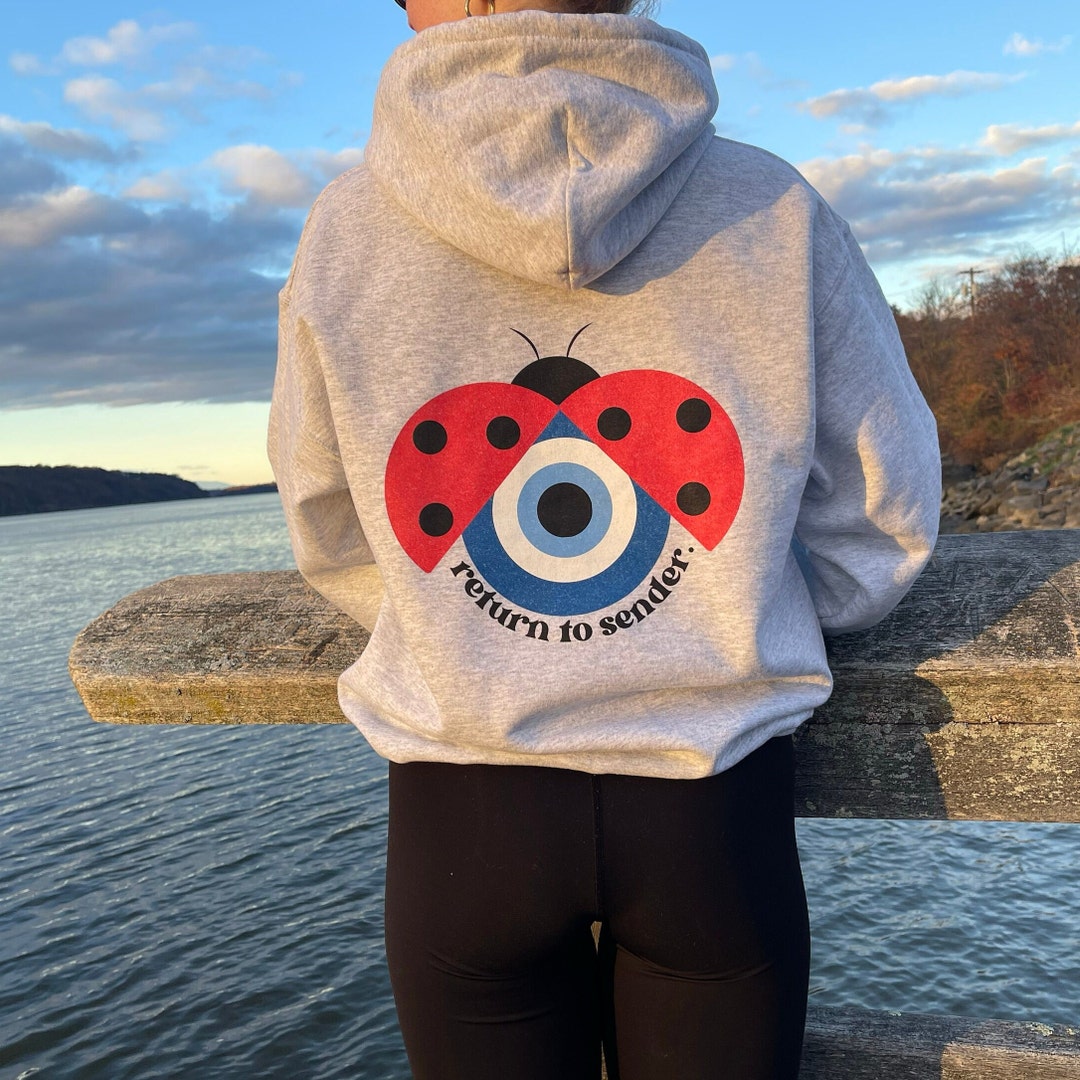 Return to Sender Ladybug Hoodie, Evil Eye Sweatshirt, Evil Eye Gifts ...