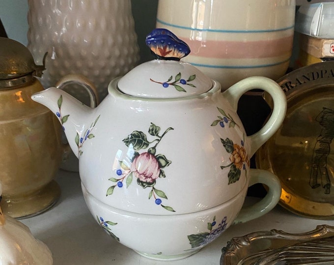 Vintage Garden Princess Tea Pot - Etsy