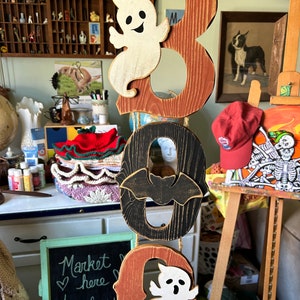 Halloween Wood Boo Vertical Hanging Sign - Etsy