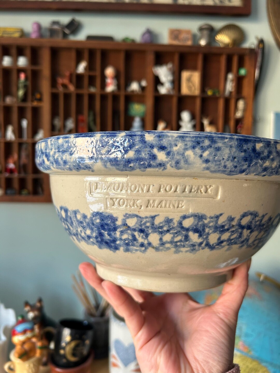 Beaumont Pottery York Maine Mixing Bowl Cottagecore Country Farmhouse ...