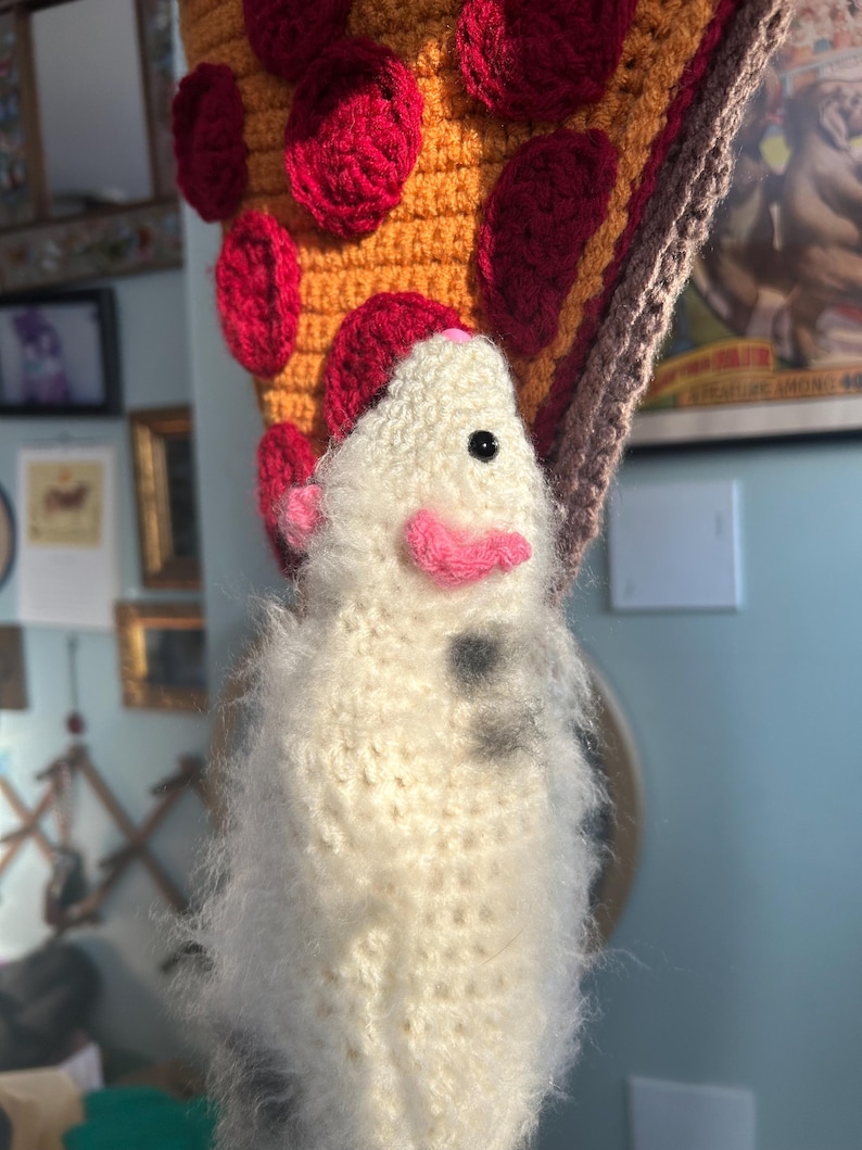 NYC Pizza Rat Crochet Bag - Etsy